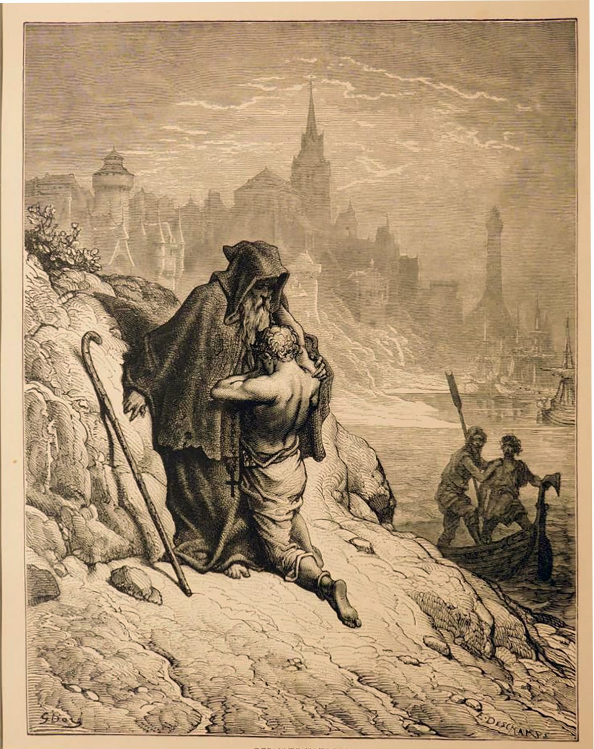 19th c. Original Engraving Illustration by Gustov Dore Entitled ...