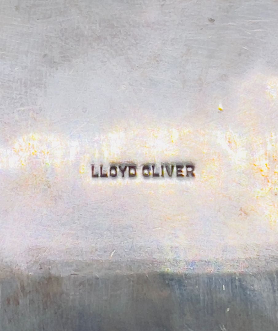 Rare Lloyd Oliver Sterling Silver & Turquoise Belt Buckle | Worthington Galleries