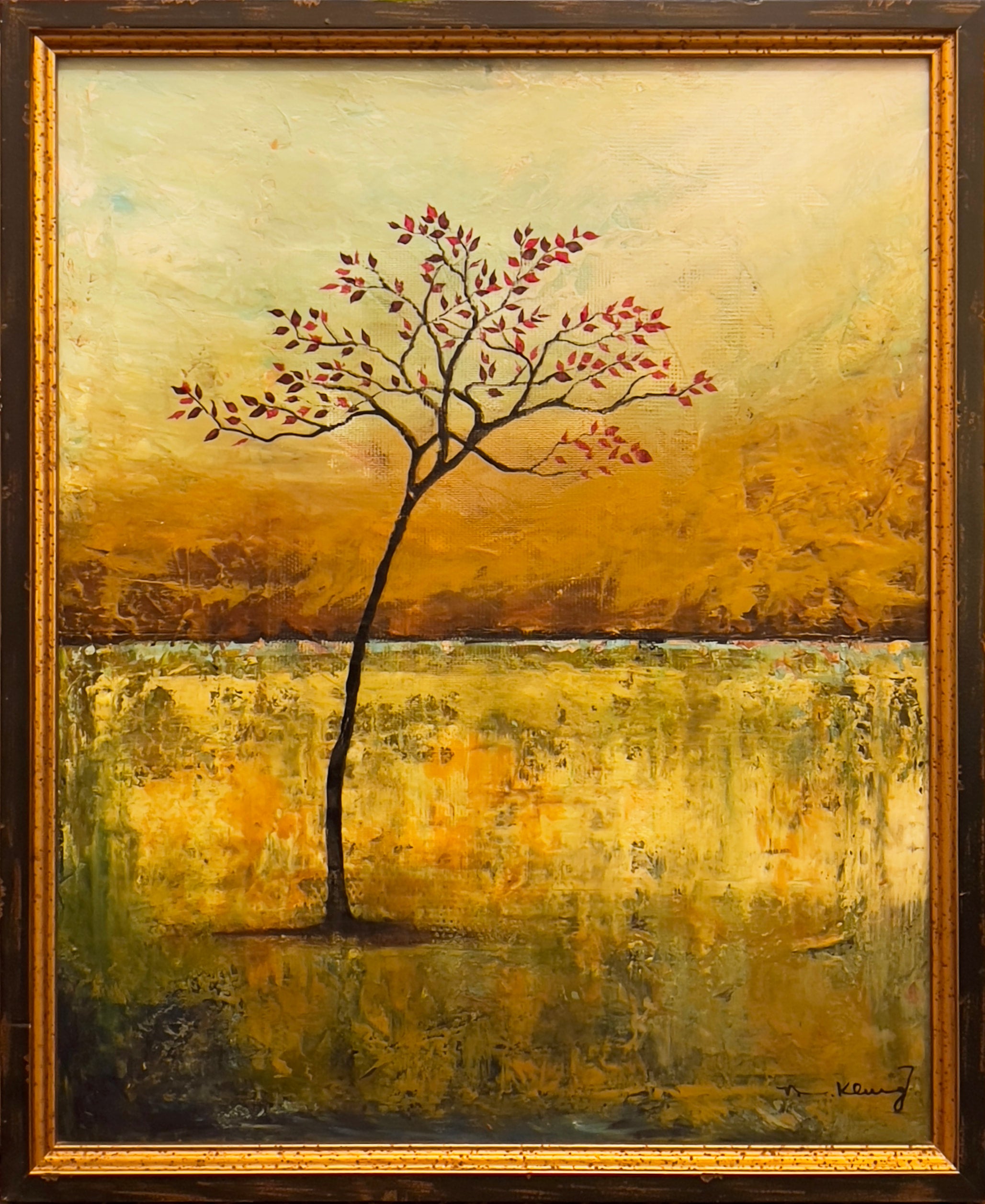 Michael Klung Mixed Media Landscape Painting LOOKING EAST | Worthington ...