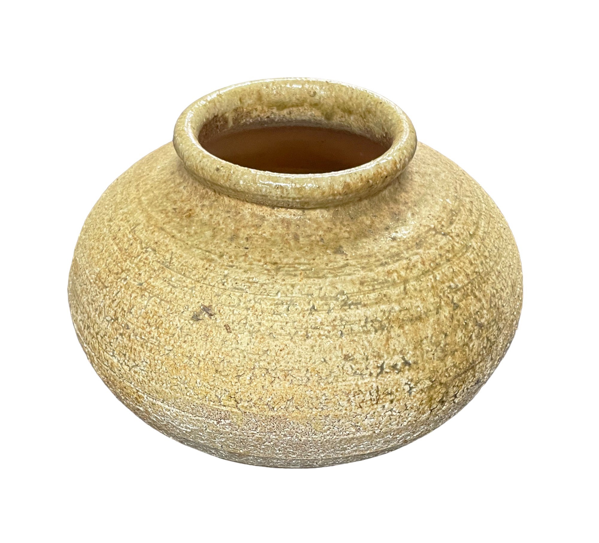 Vintage Handmade Japanese Ash Glazed Pottery Vessel | Worthington Galleries