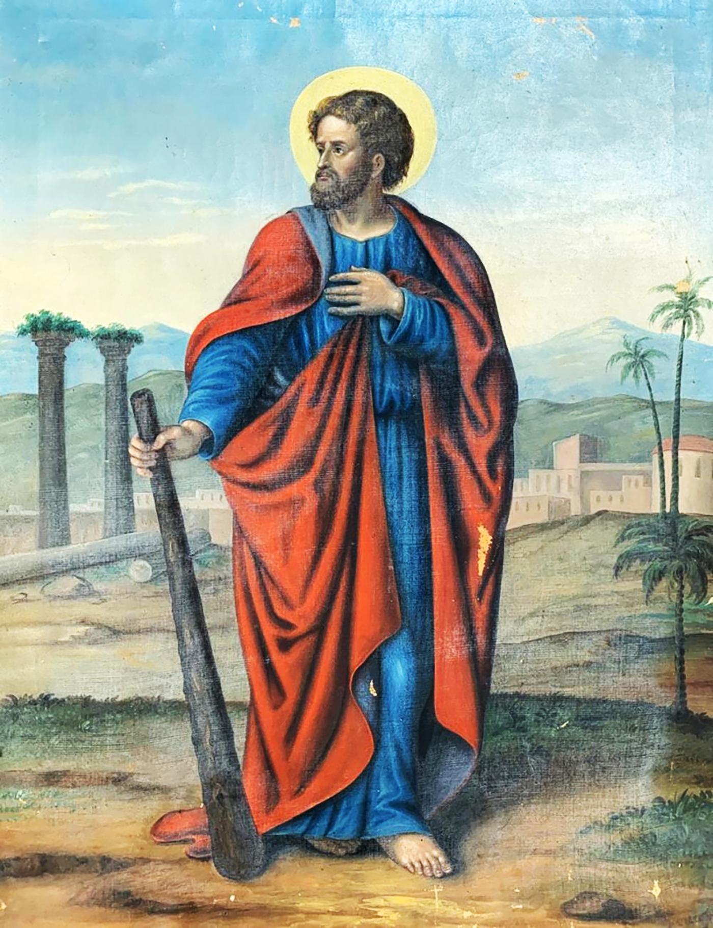 Antique Portrait Oil Painting of Jude the Apostle (Saint Jude / Jude ...