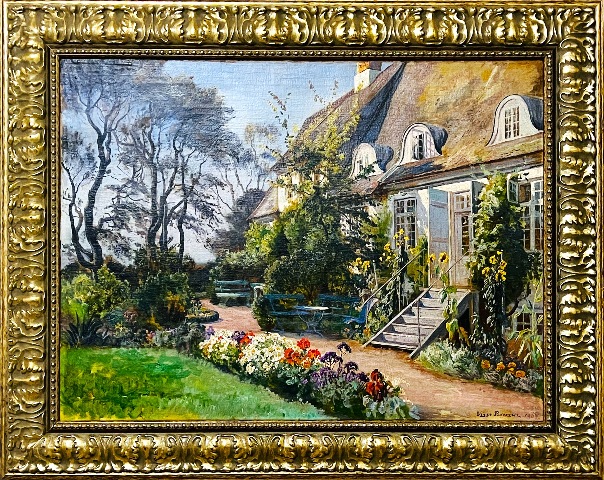 Antique Danish Landscape Oil Painting by Viggo Pedersen | Worthington ...